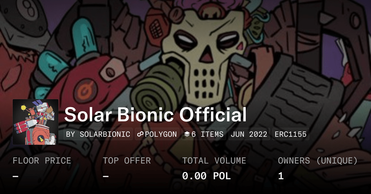 Solar Bionic Official Collection Opensea
