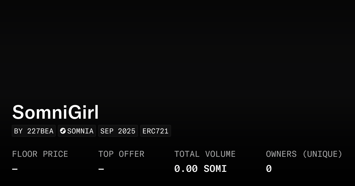 Somnigirl Collection Opensea