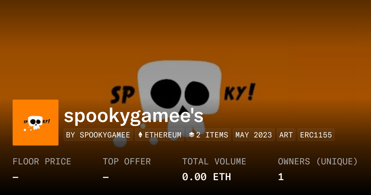 Spookygamee S Collection Opensea
