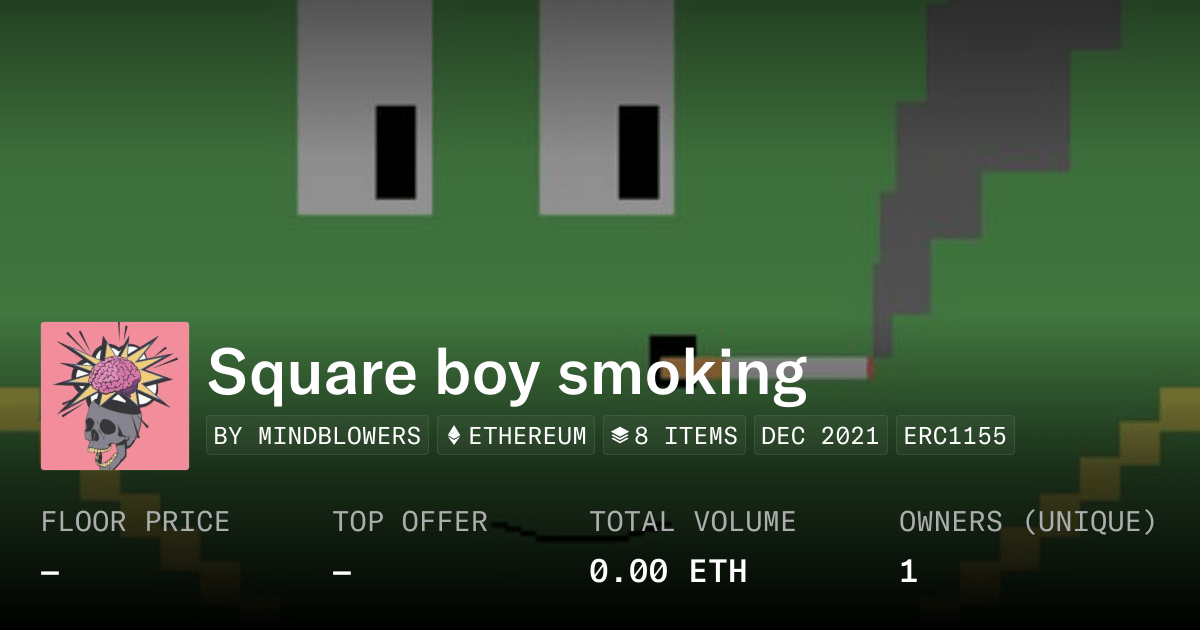 Square Boy Smoking Collection Opensea