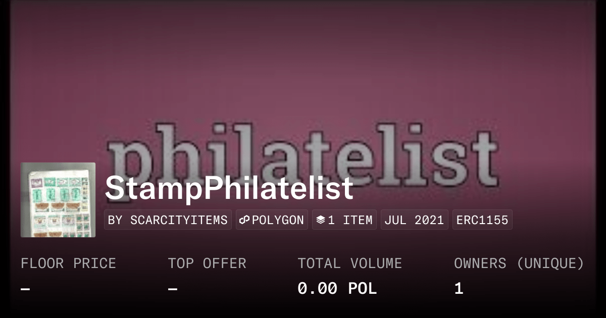 Stampphilatelist Collection Opensea