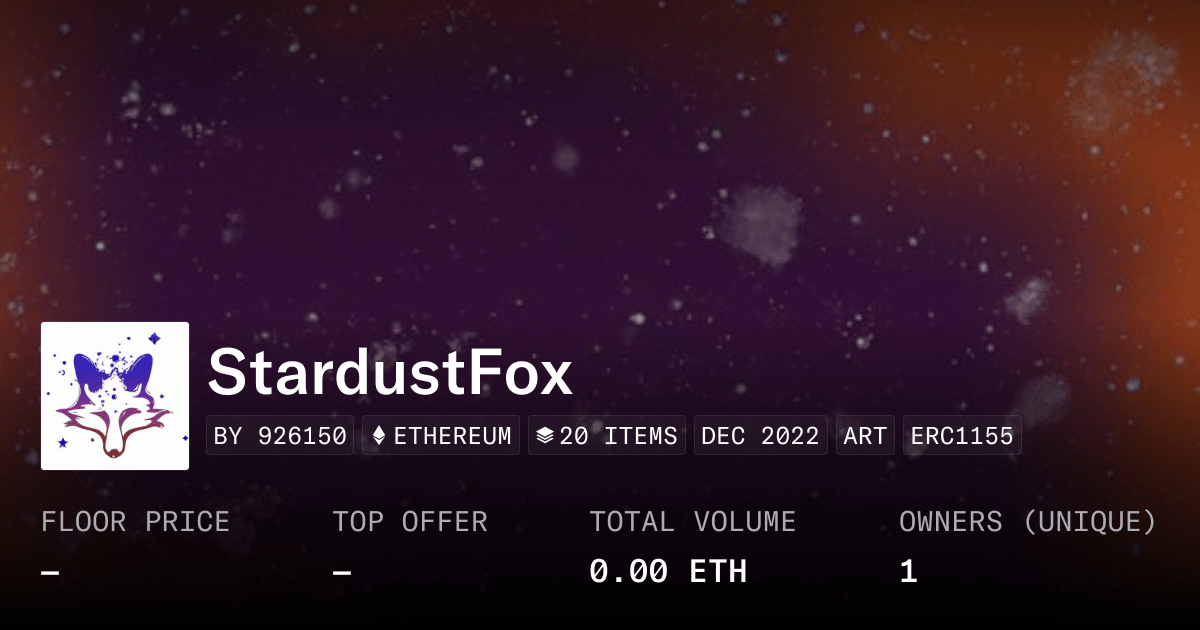 Stardustfox Collection Opensea