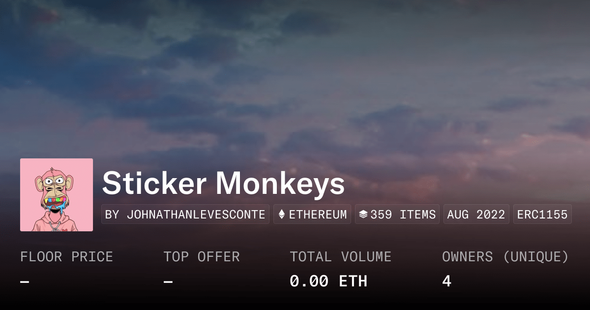 Sticker Monkeys Collection Opensea