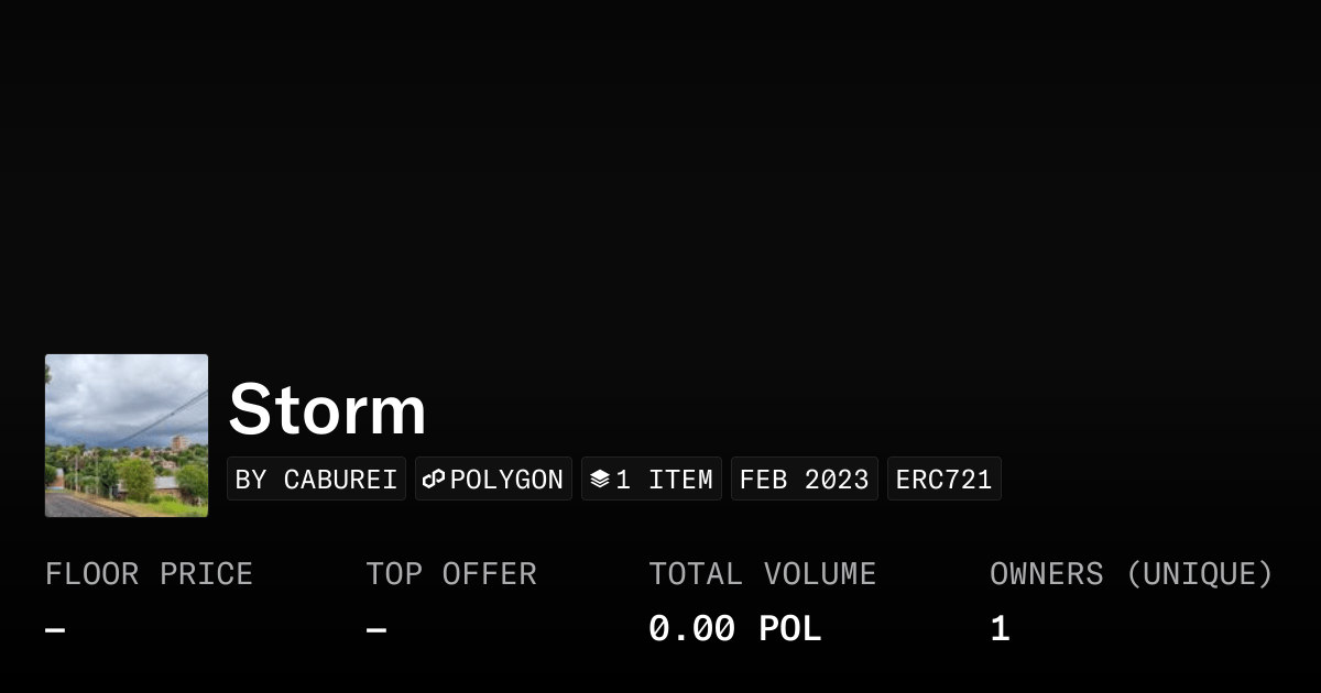 Storm Collection Opensea