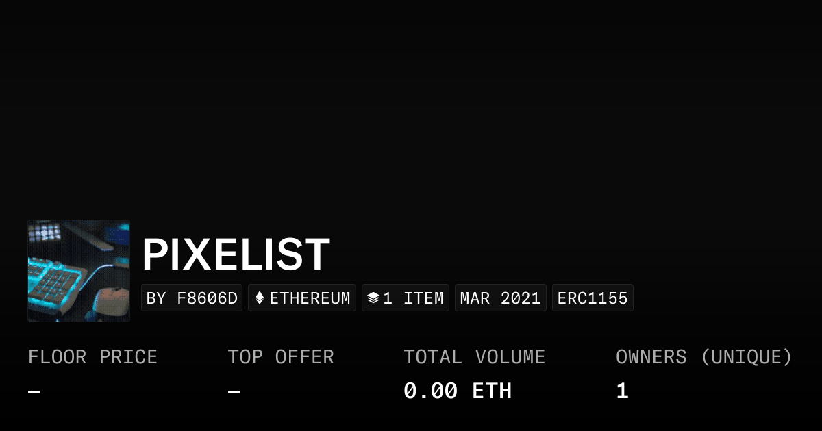 Pixelist Collection Opensea