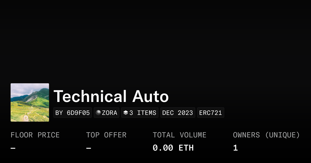Technical Auto Collection Opensea