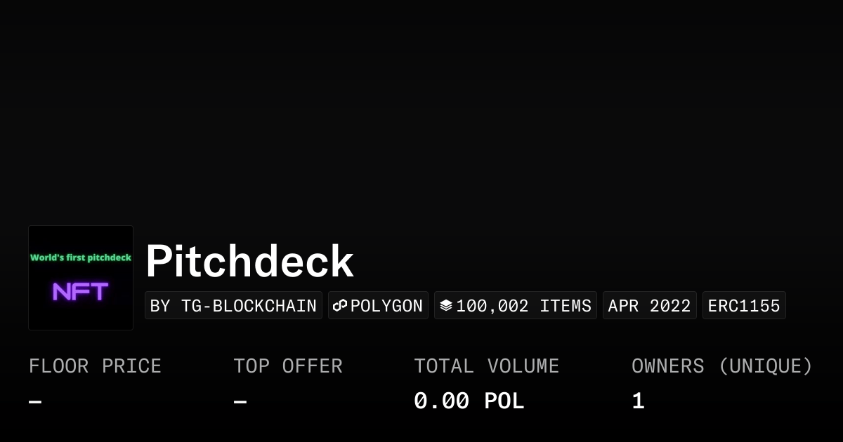 Pitchdeck Collection Opensea