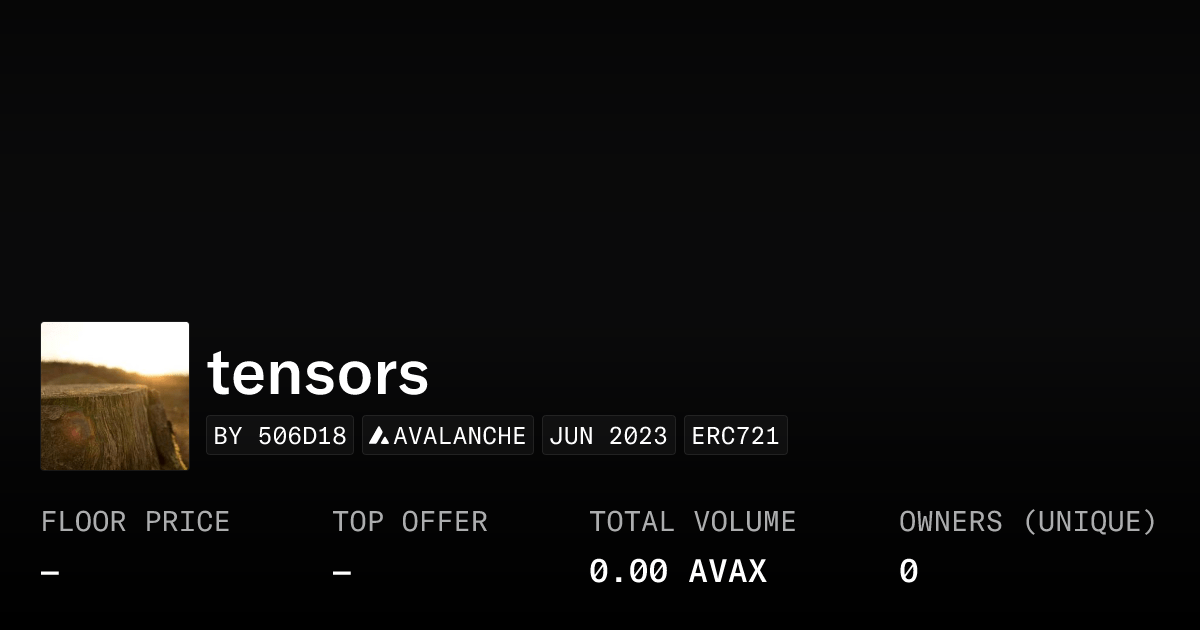 Tensors Collection Opensea