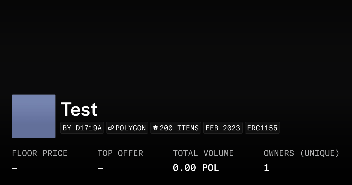 Test Collection Opensea