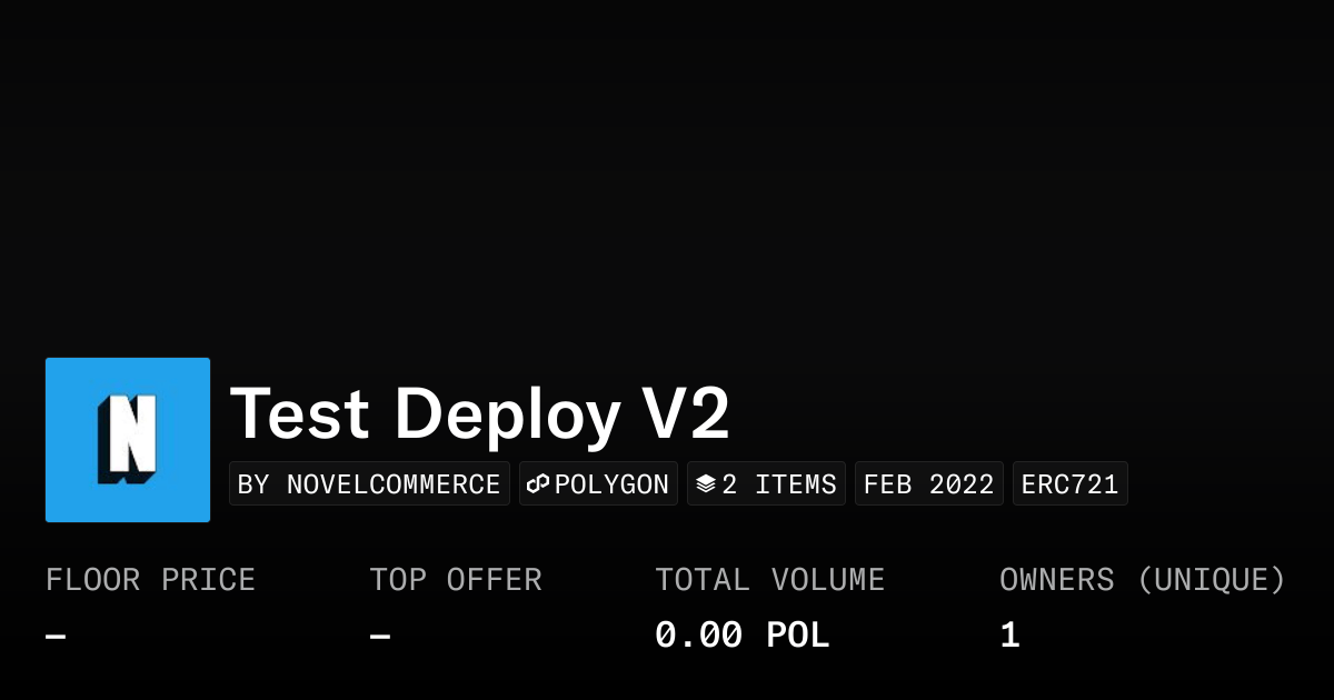 Test Deploy V2 Collection Opensea