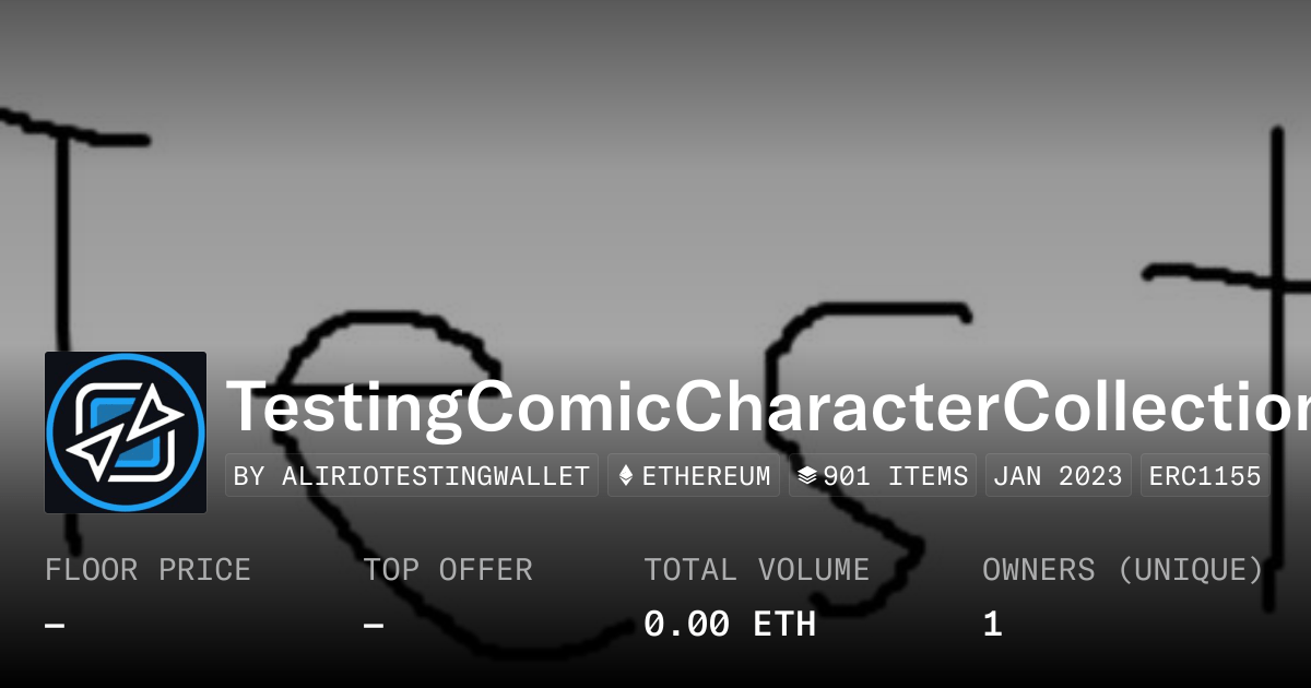 Testingcomiccharactercollection Collection Opensea