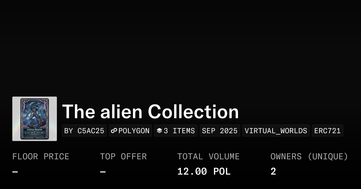 The Alien Collection Collection Opensea