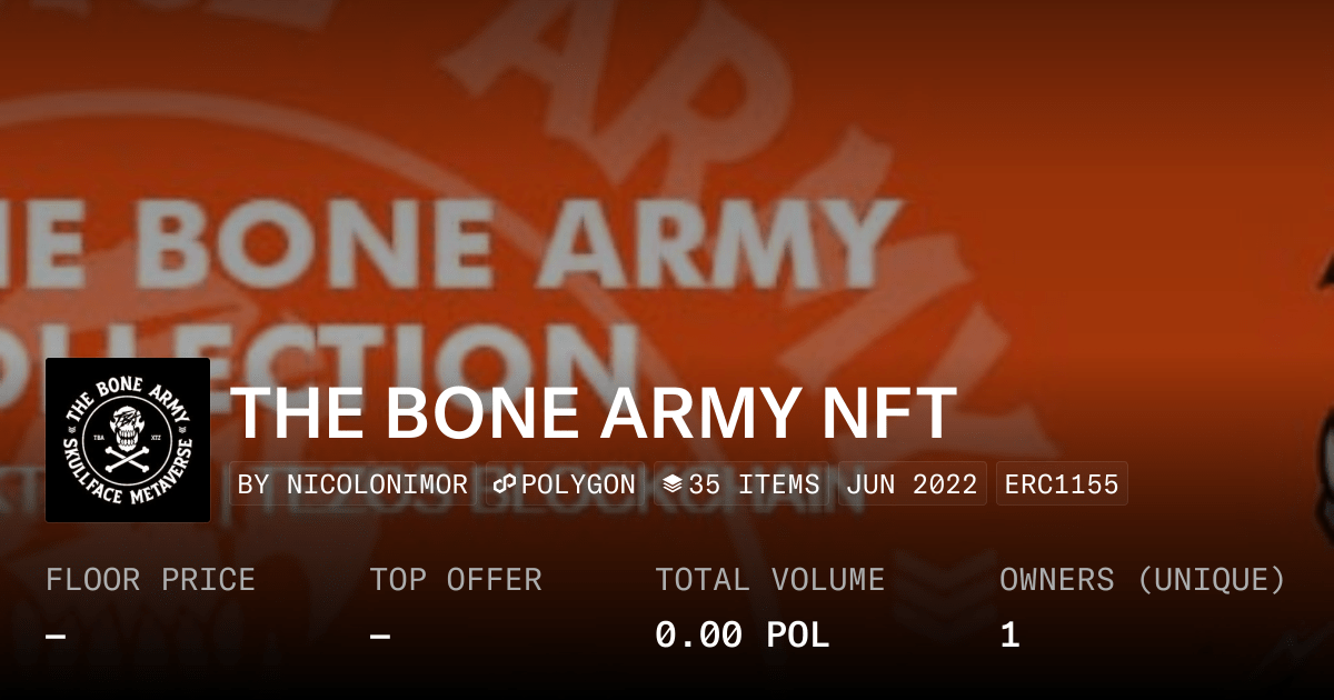 The Bone Army Nft Collection Opensea