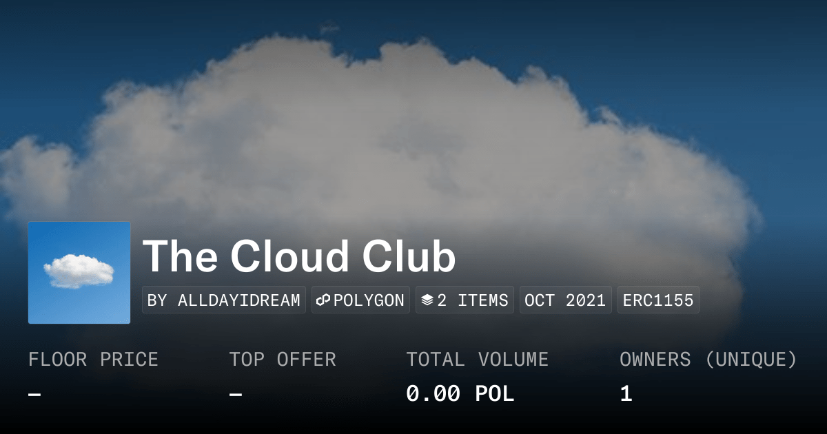 The Cloud Club Collection Opensea
