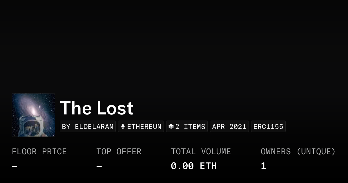 The Lost Collection Opensea