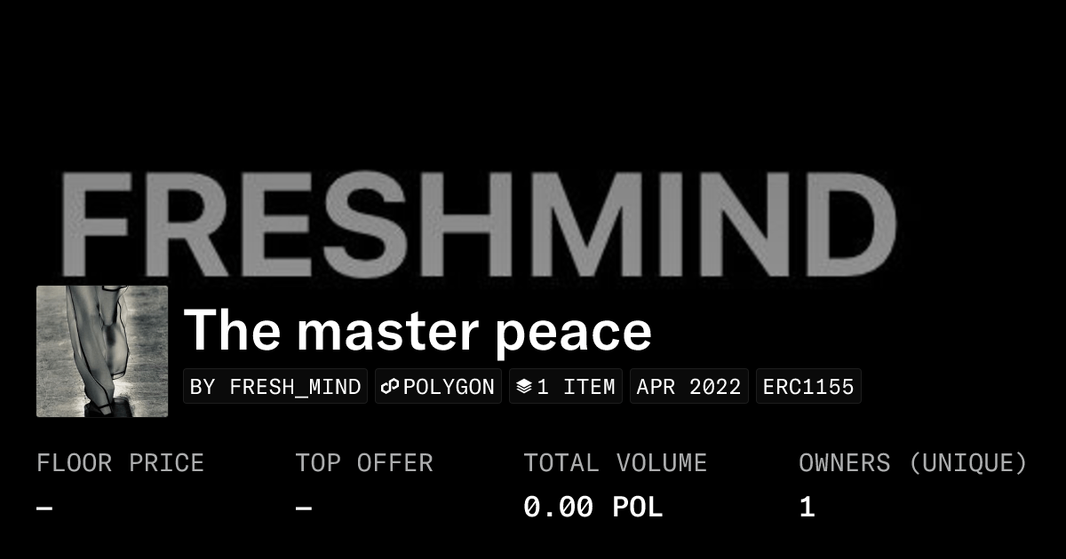 The Master Peace Collection Opensea