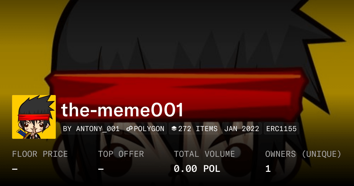 The Meme001 Collection Opensea