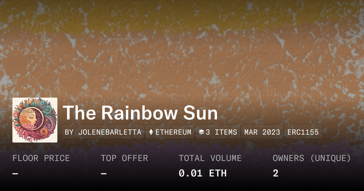 The Rainbow Sun Collection Opensea