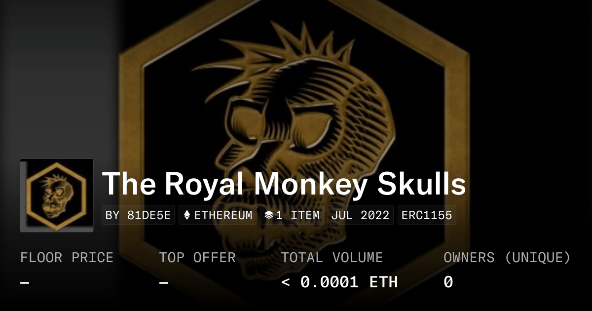 The Royal Monkey Skulls Collection Opensea