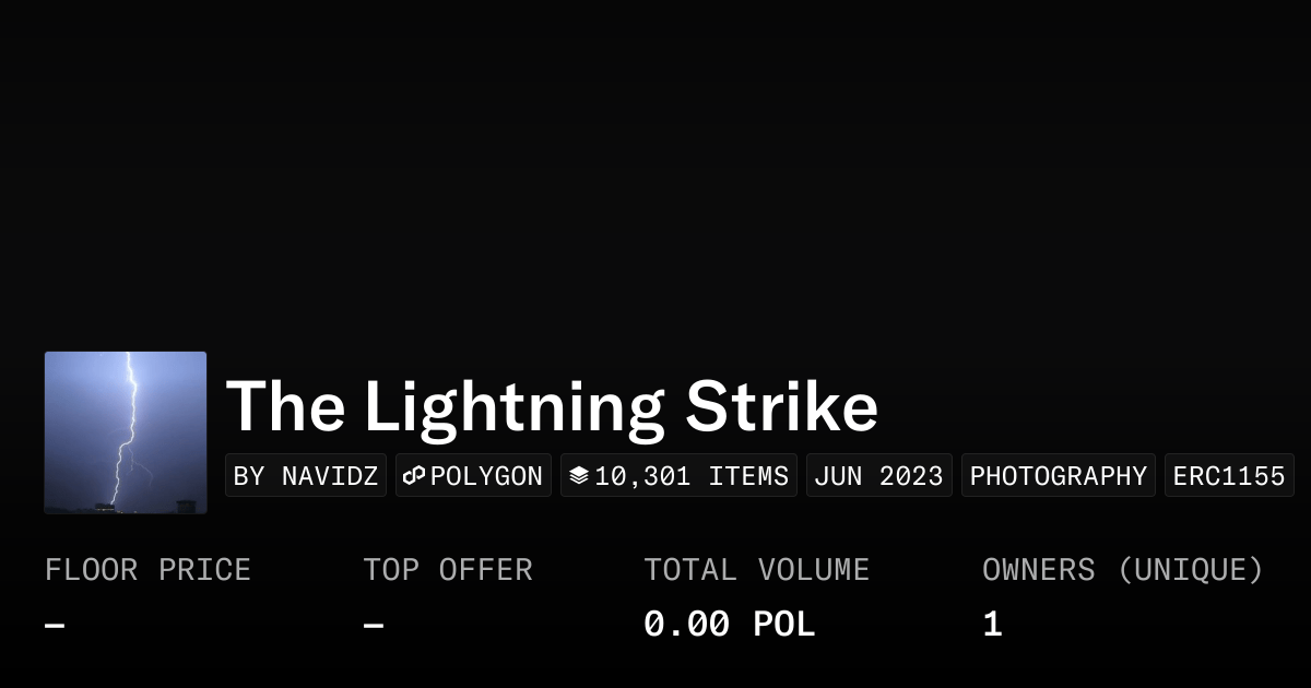 The Lightning Strike Collection Opensea