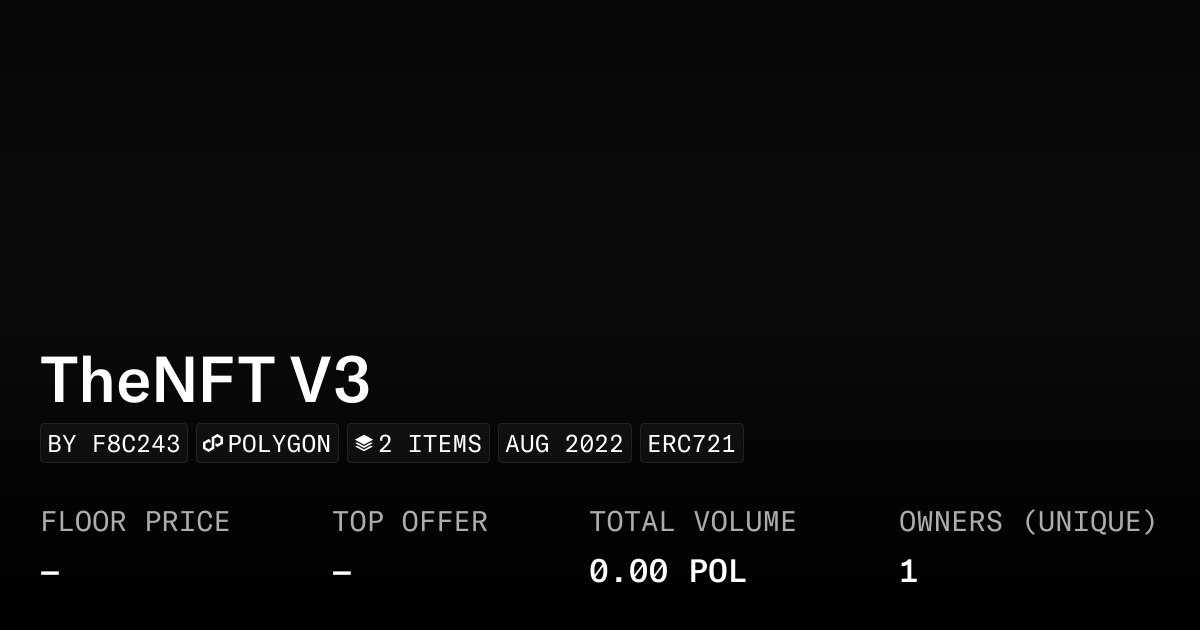 Thenft V3 Collection Opensea