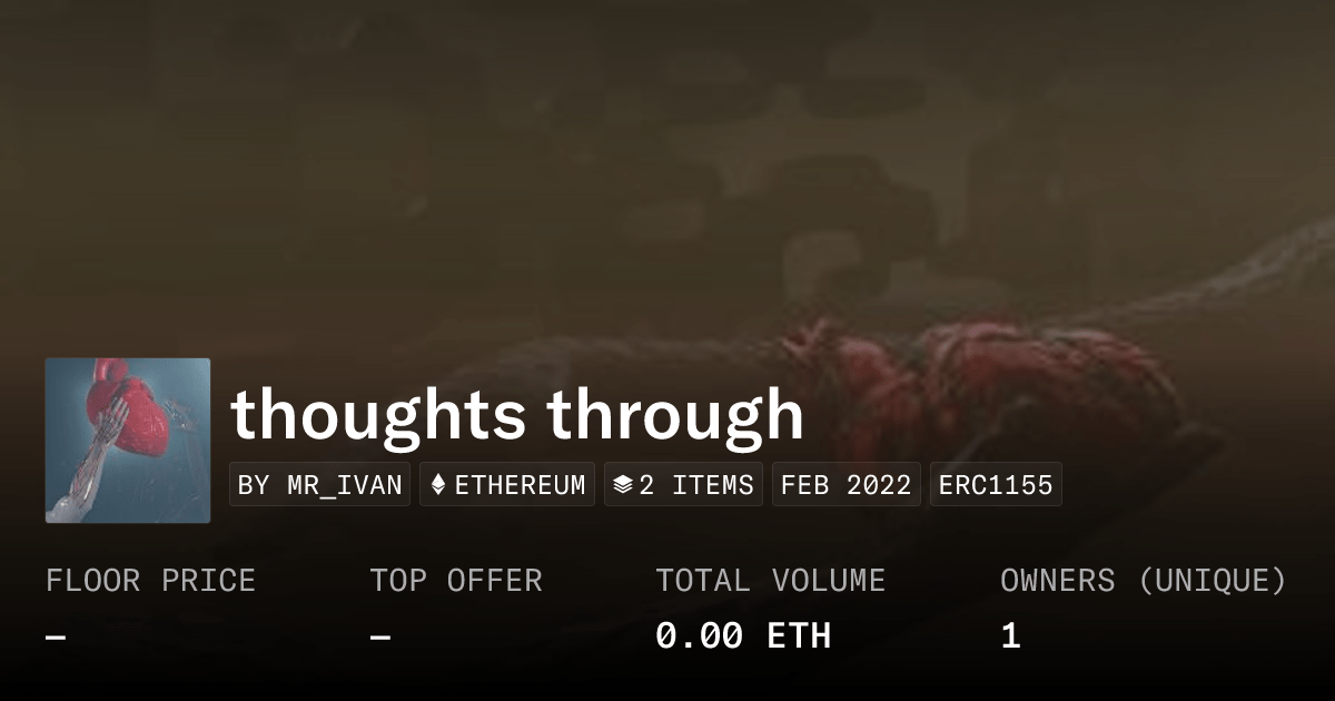 Thoughts Through Collection Opensea