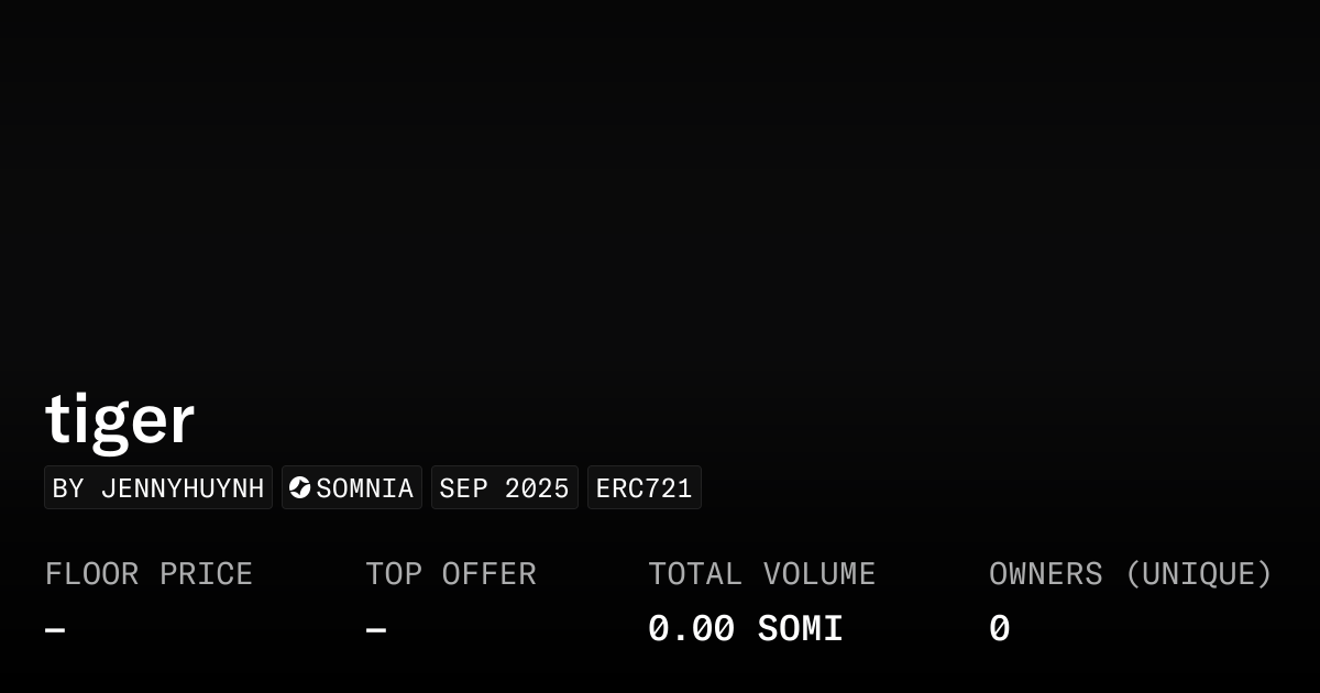 Tiger Collection Opensea