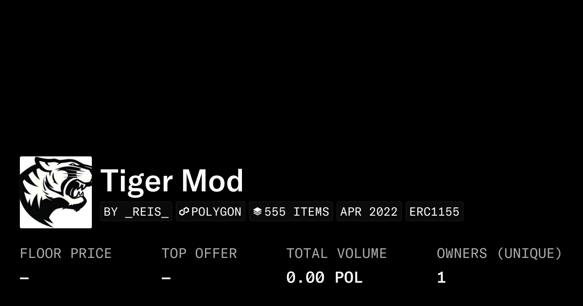 Tiger Mod Collection Opensea