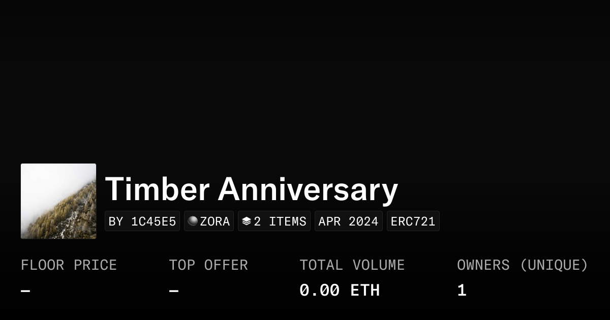 Timber Anniversary Collection Opensea