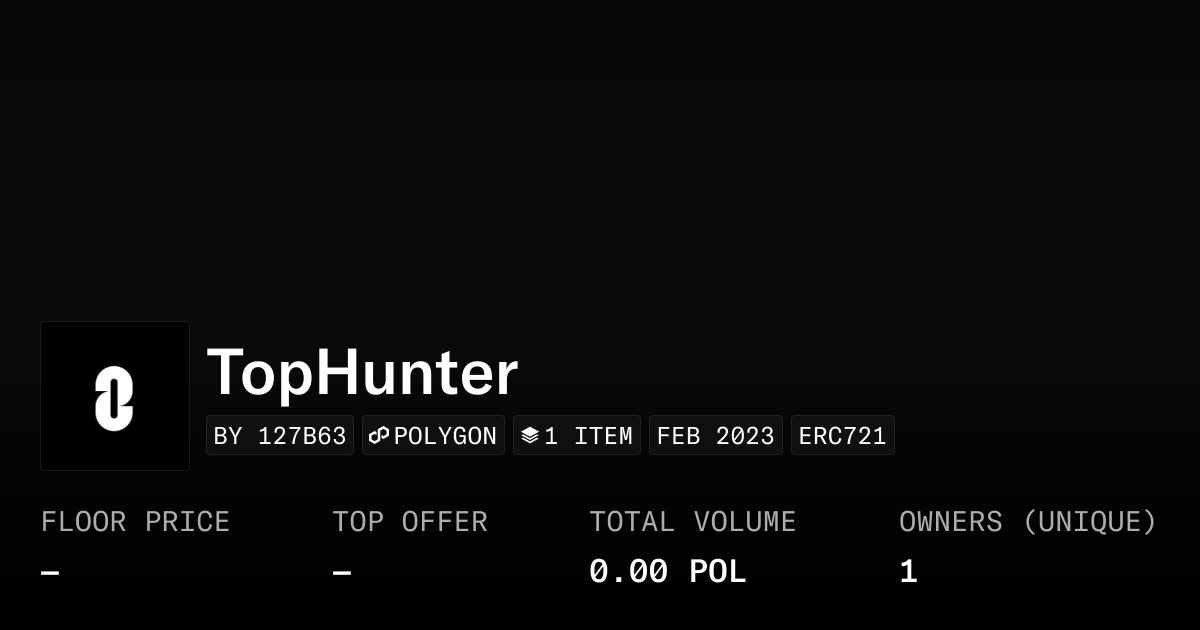 Tophunter Collection Opensea