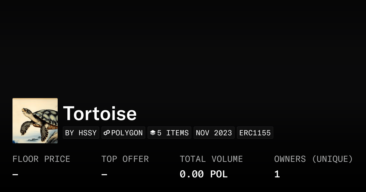 Tortoise Collection Opensea