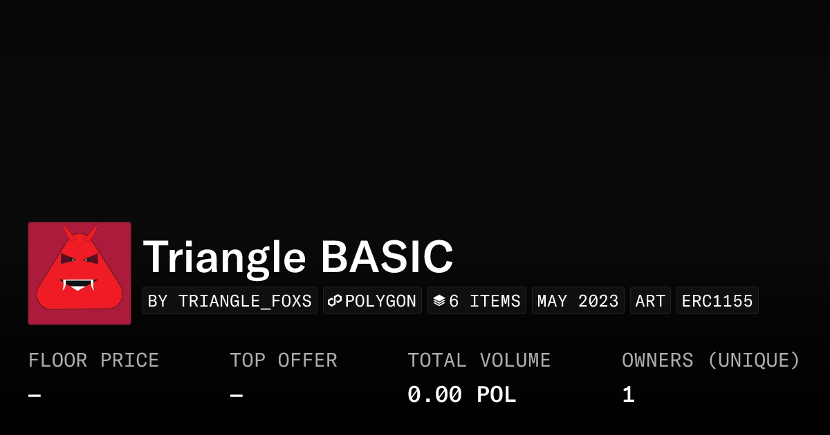 Triangle Basic Collection Opensea