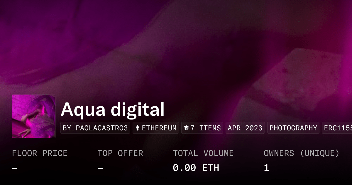 Aqua Digital Collection Opensea