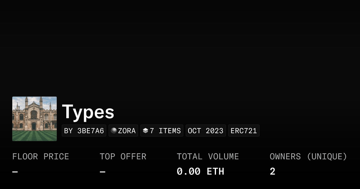 Types Collection Opensea