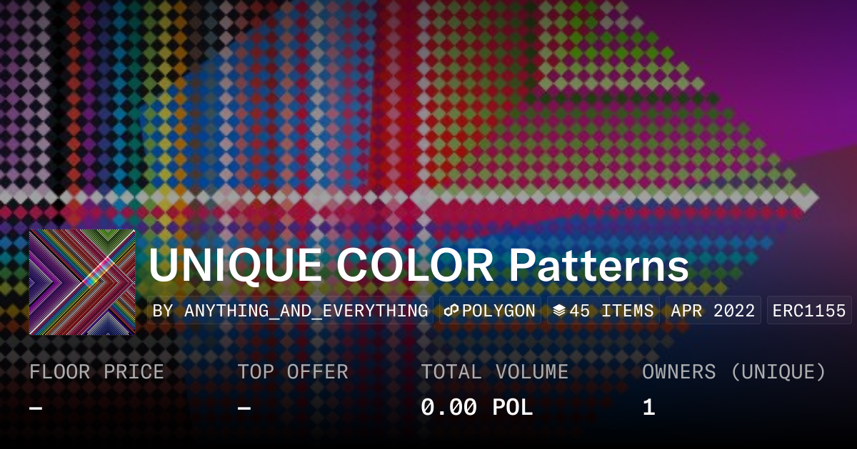 Unique Color Patterns Collection Opensea