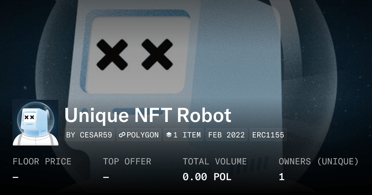 Unique Nft Robot Collection Opensea