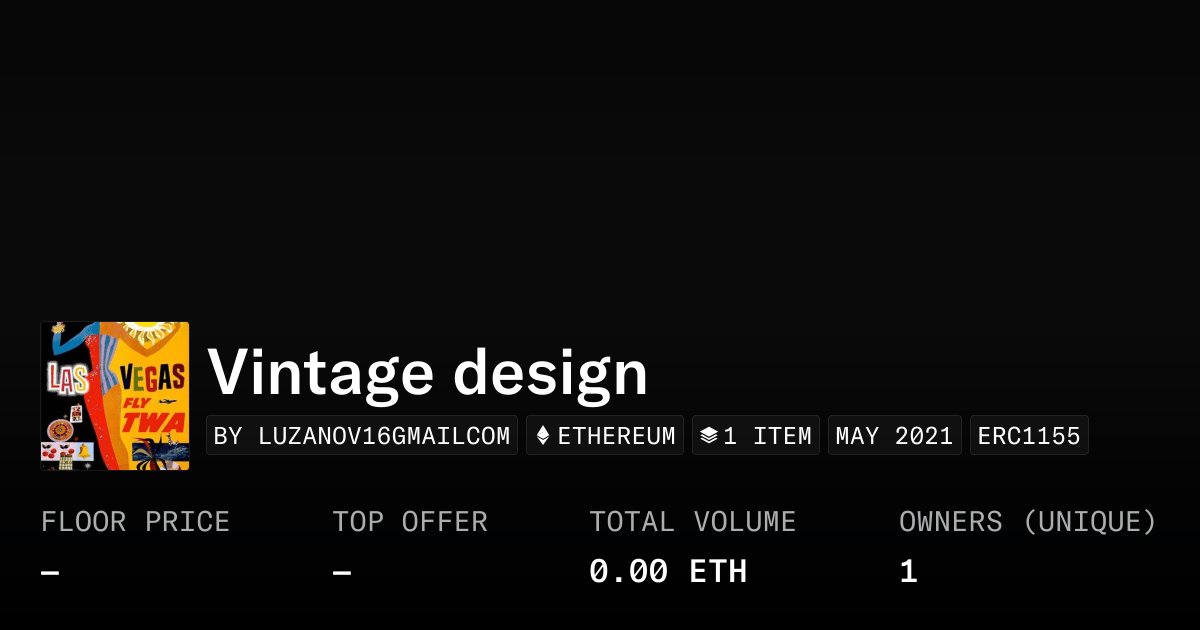 Vintage Design Collection Opensea