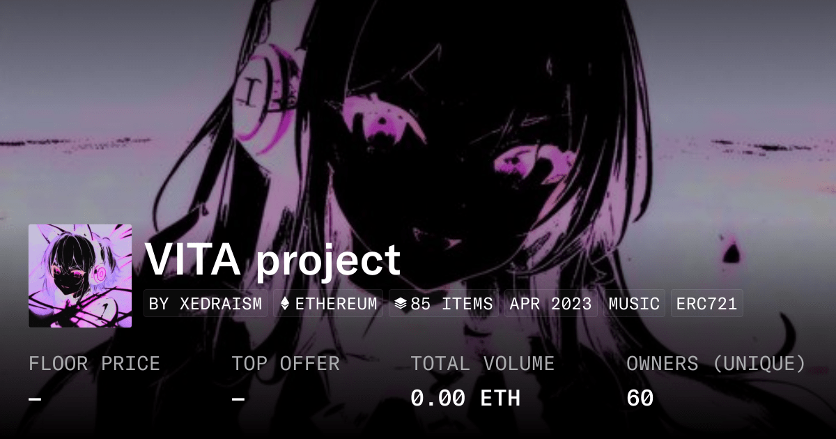 Vita Project 0 01 Eth Collection Opensea