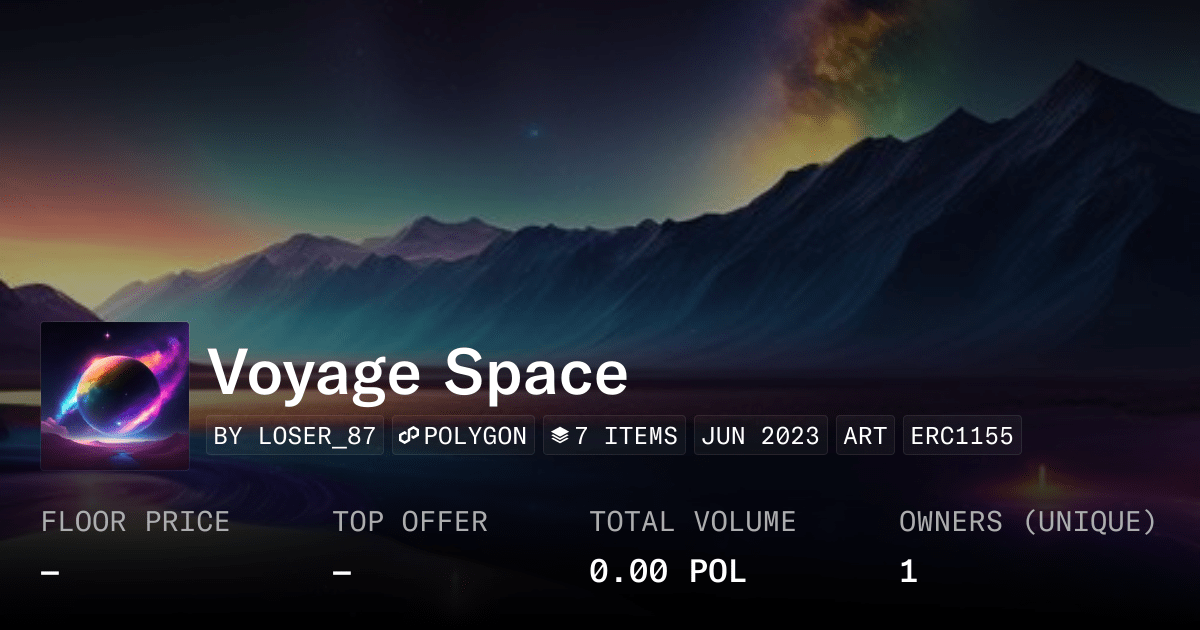 Voyage Space Collection Opensea