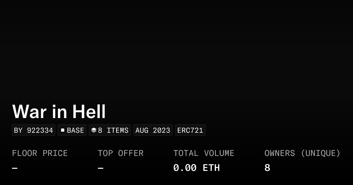 War In Hell Collection Opensea