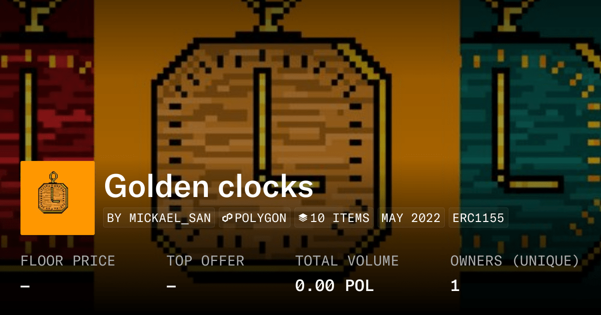 Golden Clocks Collection Opensea
