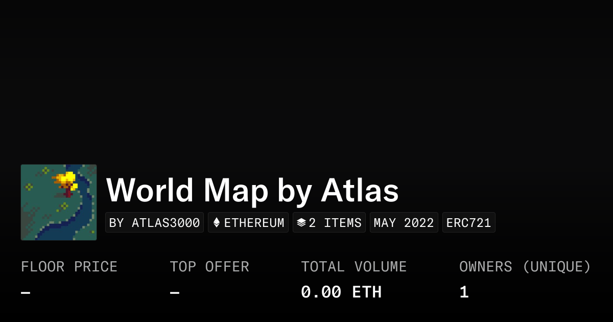 World Map By Atlas Collection Opensea