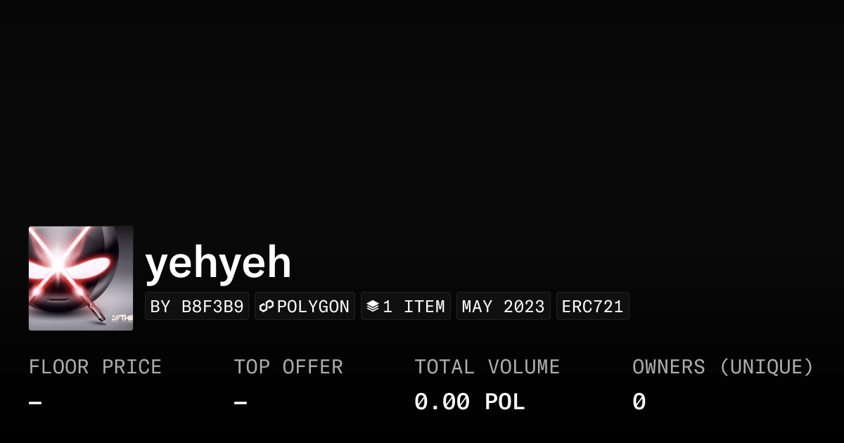 Yehyeh Collection Opensea