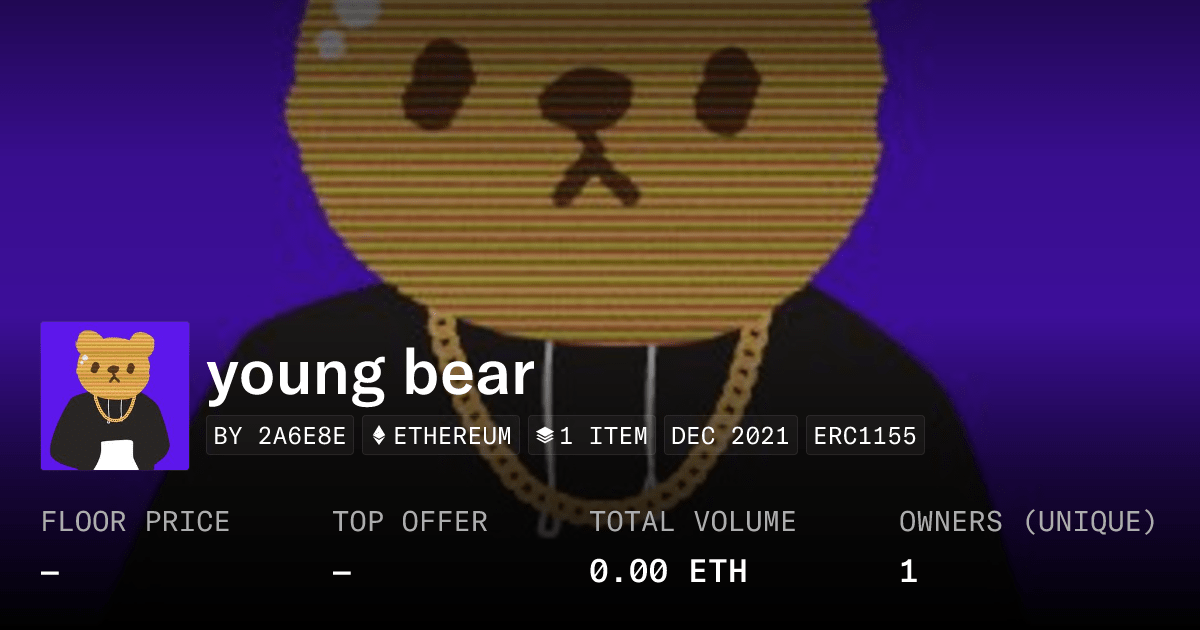 Young Bear Collection Opensea