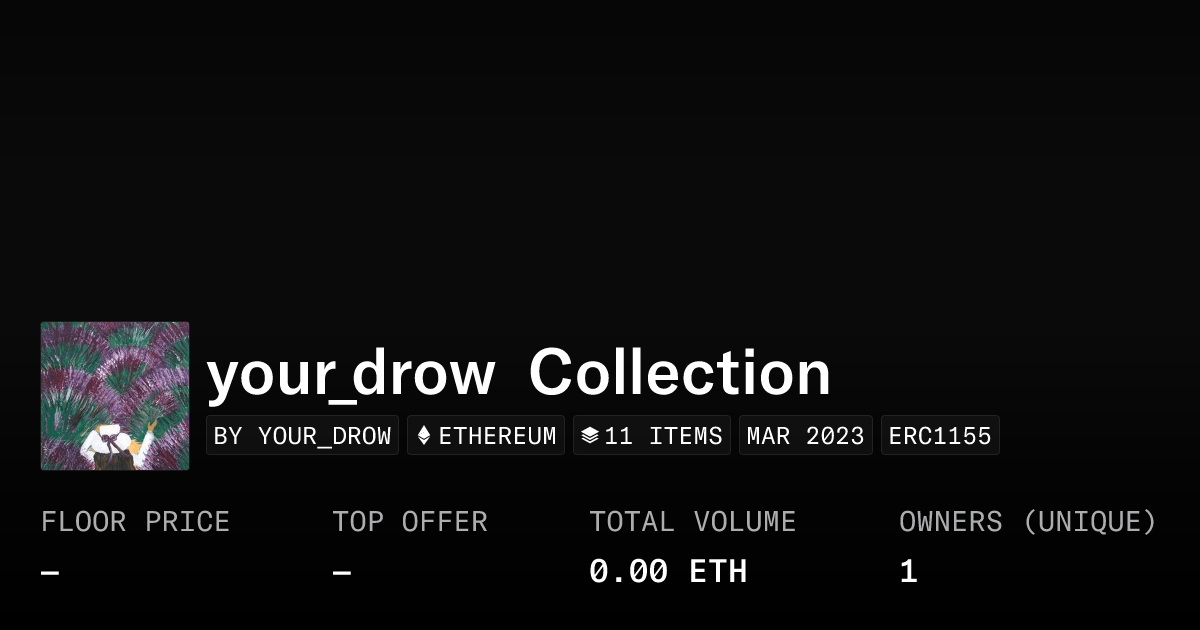 Your Drow Collection Collection Opensea