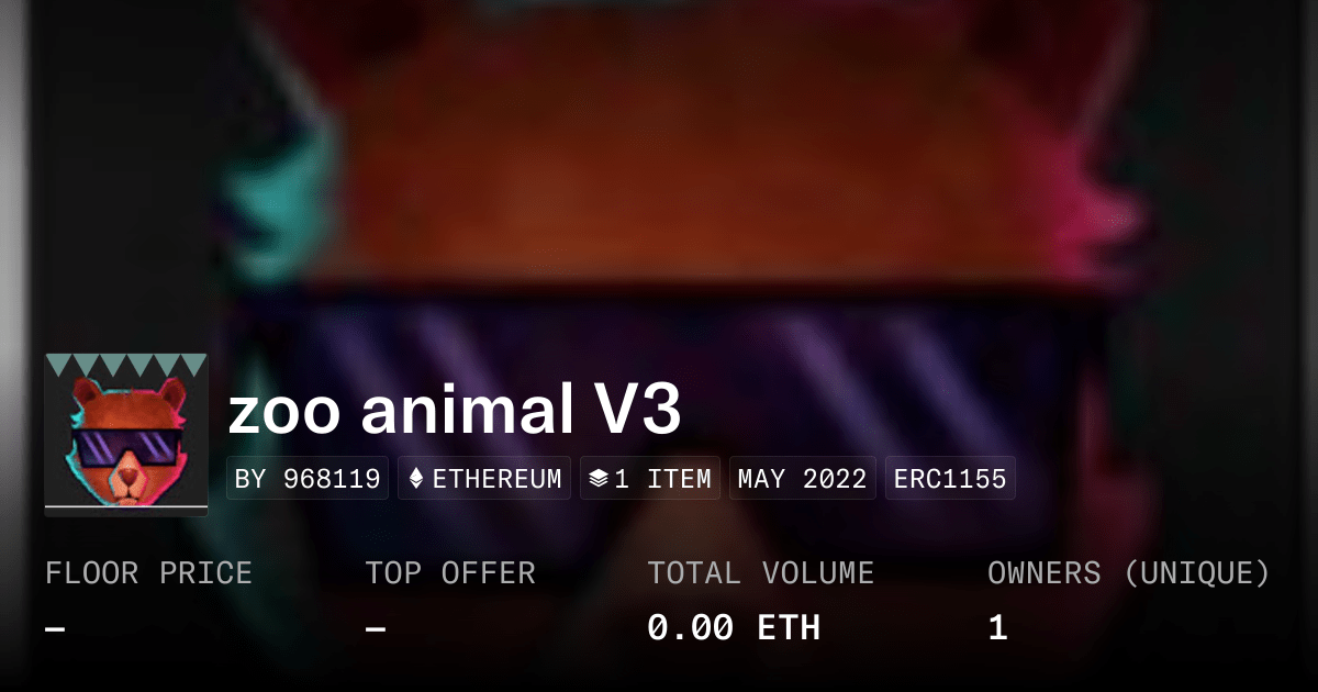 Zoo Animal V3 Collection Opensea