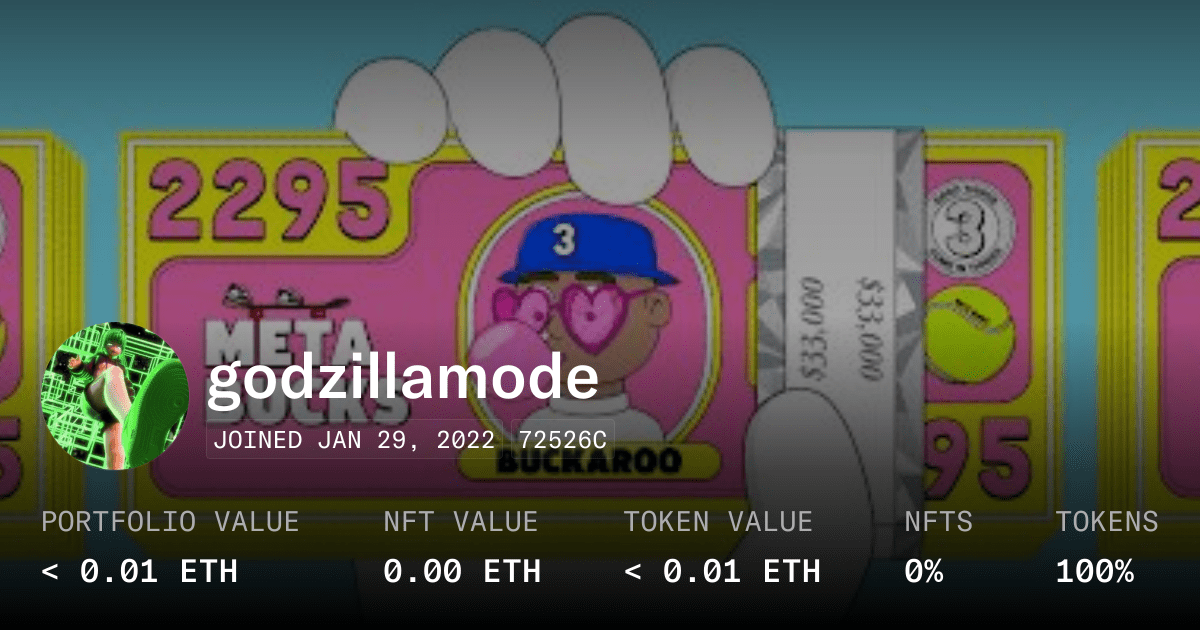 Godzillamode Profile Opensea