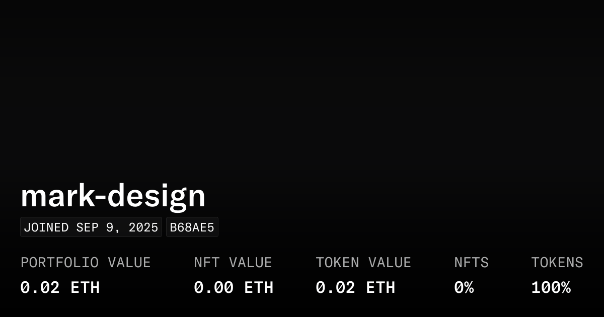 Mark Design Profile Opensea