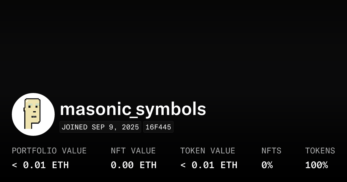Masonic Symbols Profile Opensea