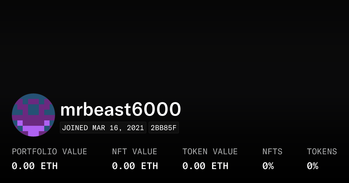 Mrbeast6000 Profil Opensea